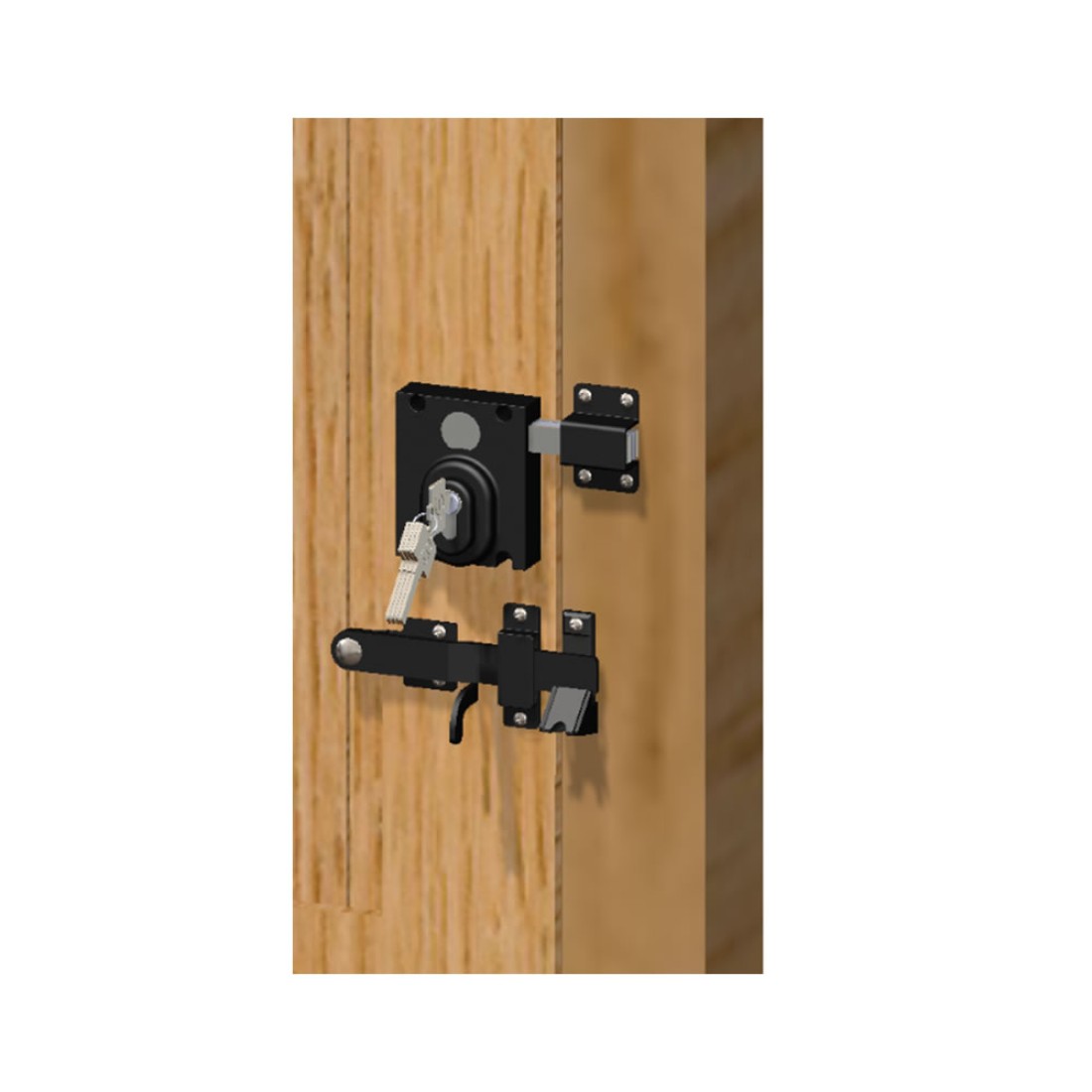 Suffolk Latch for the Sonra Euro Cylinder Long Throw Dead Lock - Black