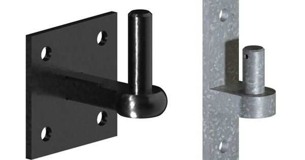 Gate Hinge Hook on Plate